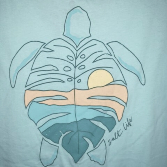 Salt Life | Tops | Salt Life Turtle Leaf Tshirt New | Poshmark